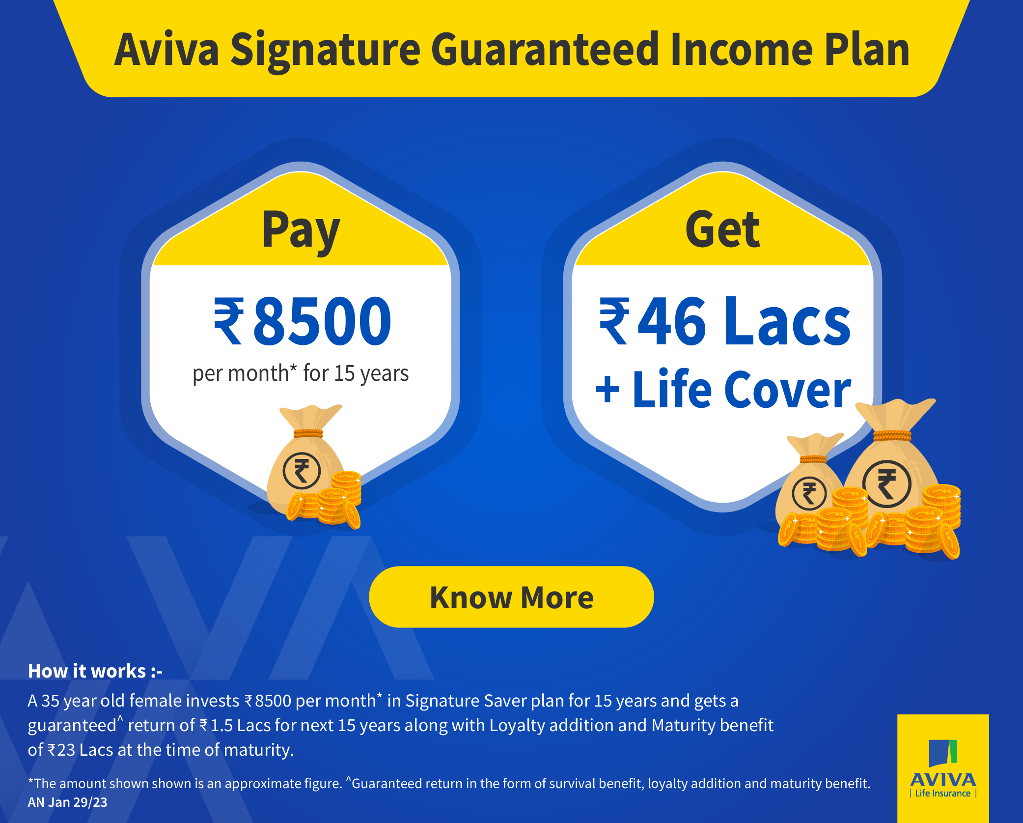 Aviva Signature Guaranteed Income Plan | Best Life Insurance Policy in ...